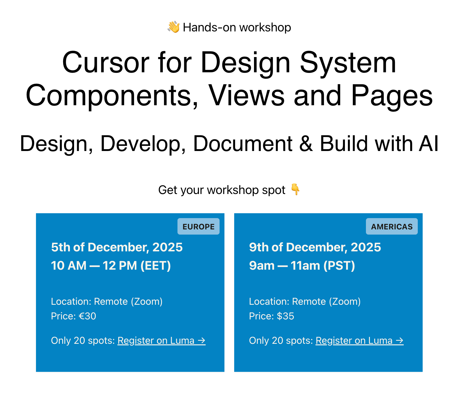 Workshop: Design, Develop, Document & Build with Cursor AI | Bridge-The ...